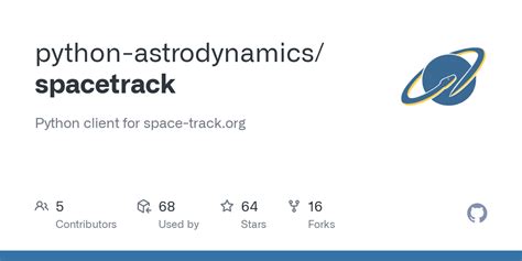 GitHub Python Astrodynamics Spacetrack Python Client For Space Track Org