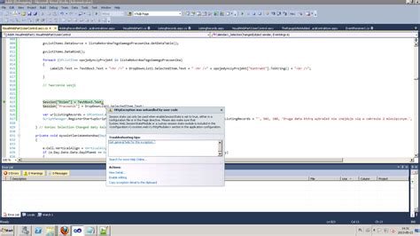 Development Error With Using Session In Sp2010 Sharepoint Stack