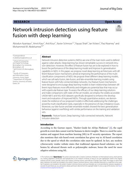 Network Intrusion Detection Using Feature Pdf Machine Learning
