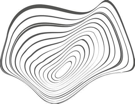 Tree Rings Organic Pattern Topography Line Circle Nature Wavy Contour Shape Topographic Icon