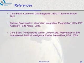 Pal Gov Tutorial Session Data Schema Integration PPT