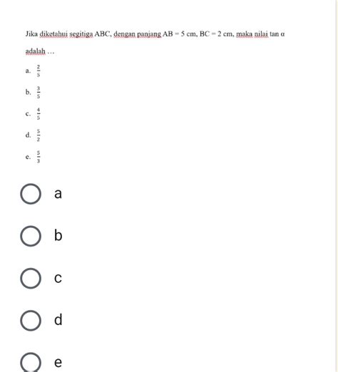 Jika diketahui segitiga ABC dengan panjang | StudyX