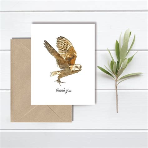 Owl Thank You Cards Owl Note Cards Owls Owl Cards Owl Lovers Thank