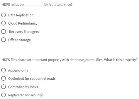 Hdfs Relies On For Fault Tolerance O Offsite Storage