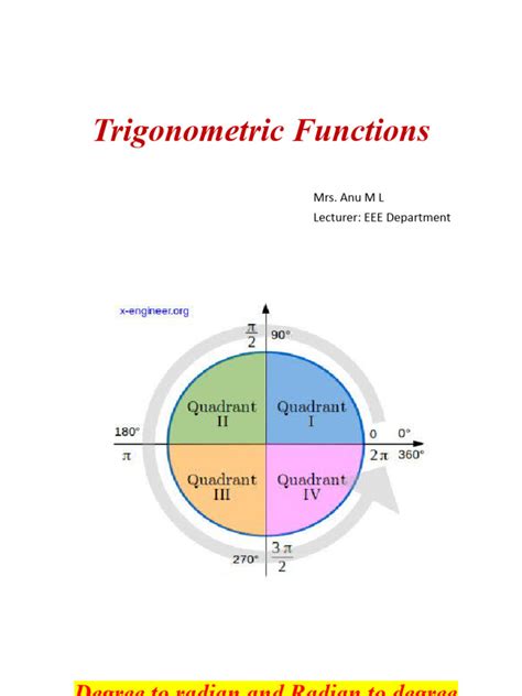 Trigonometric Functions And Conversions Pdf Trigonometric Functions