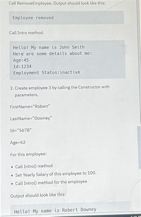 Solved 2 Update The Employee In Employeecs Properties 3