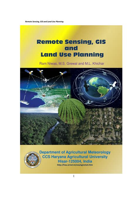 pdf practical manual on remote sensing gis and land use planning