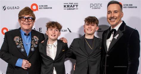 Elton Johns Sons Make Rare Appearance On Oscars Night