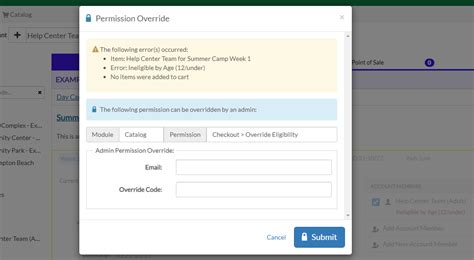 Staff Override Code For Passwords Civicrec Help Center