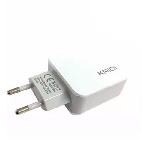 Carregador Celular Fonte Usb 2 4a Kaidi Kd 301 Ion Cabos