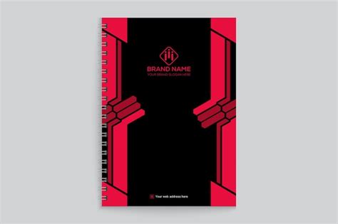 Premium Vector Red Color Notebook Cover Design Premium Vector Red Color Notebook Cover Design