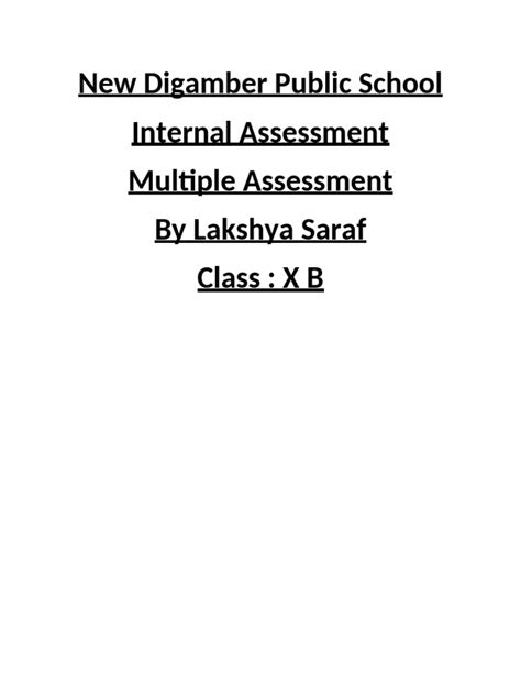Multiple Assessment Pdf Periodic Table Chemical Elements