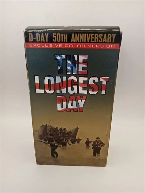 The Longest Day D Day 50th Anniversary Color Version Vhs £1862