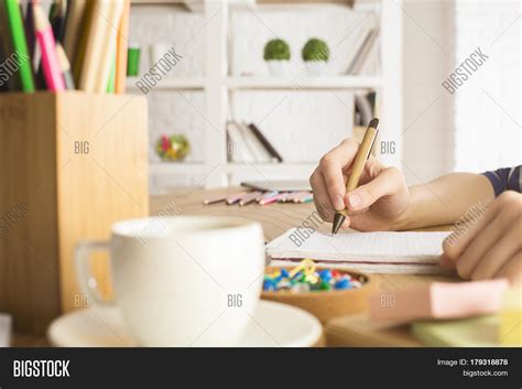 Girl Writing Notepad Image Photo Free Trial Bigstock