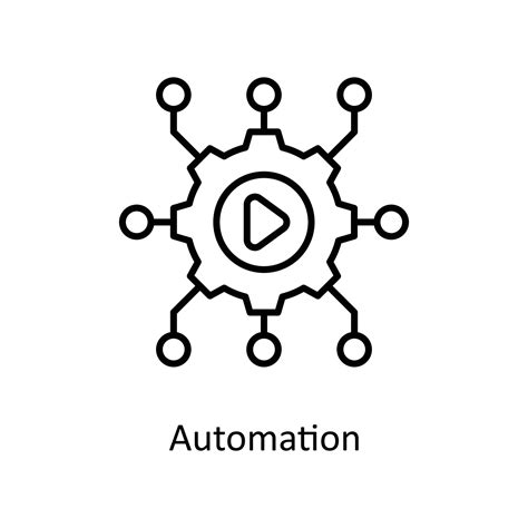 Automation Vector Outline Icons Simple Stock Illustration Stock