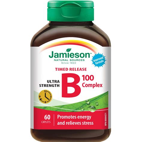 B Complex 100 Mg Timed Release Vitamins For Energy Metabolism And
