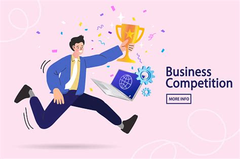 트로피를 들고 점프하는 사업가 황금 컵과 색종이 조각 비즈니스 팀 성과 보상을 받고 축하하세요 1에 대한 스톡 벡터 아트 및