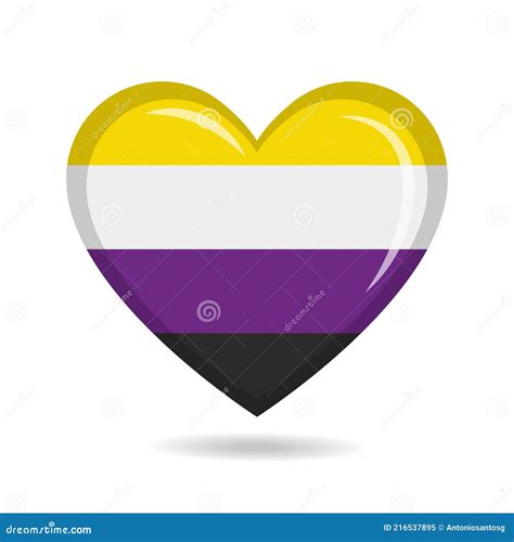 Non Binary Pride Flag Symbol Of Lgbt Community Vector Flag Sexual Identity Easy To Edit