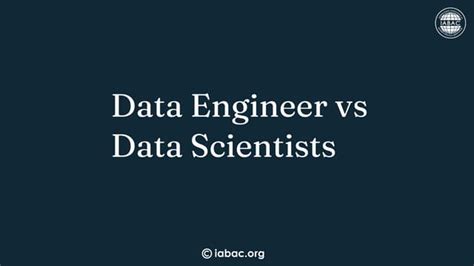 The Role Of Data Engineers Vs Data Scientists Iabac Pdf