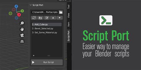 script port manage python scripts in blender blender market