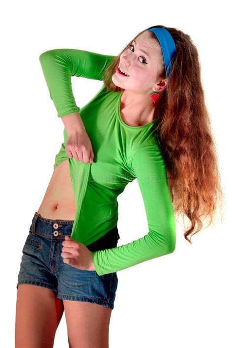 Ragazza In Una Camicia Bagnata Immagine Stock Immagine Di Donna Aperto