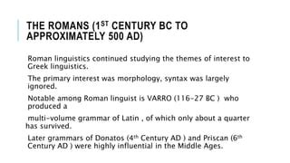 Historical Timeline Of Noteworthy Linguistspptx