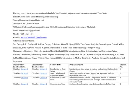 pdf time series modelling and forecasting