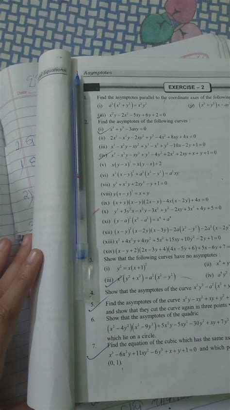 Equations Asymptotes Exercise 2 Date Find The Asymptotes Paral I A