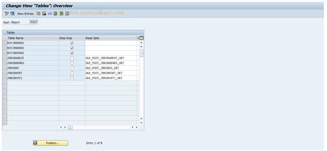 RCC G SAP Tcode RT Control Tables