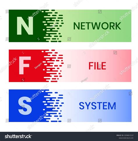 Nfs Network File System Acronym Business Stock Vector Royalty Free