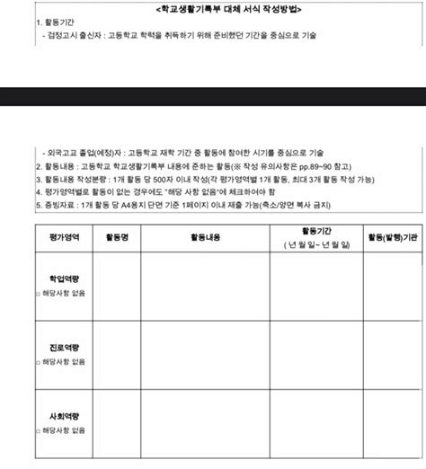 검정고시 대체 서식 지식in