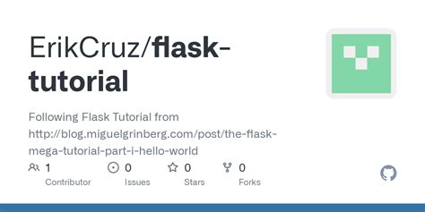 Github Erikcruzflask Tutorial Following Flask Tutorial From
