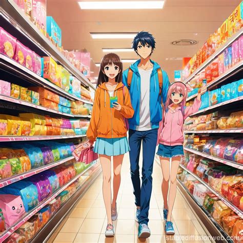 Japanese Siblings Shopping Together Stable Diffusion Online