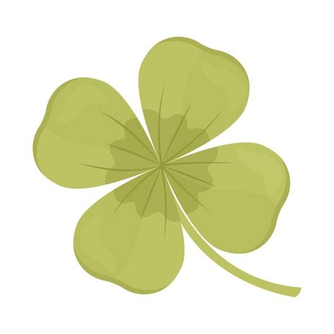 premium vector four leaf clover semi flat color vector object