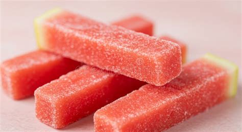 Red Watermelon Candy Bars On Pink Background Stock Illustration Illustration Of Color Vibrant