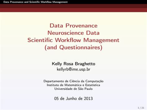 Data Provenance And Scientific Workflow Management Ppt