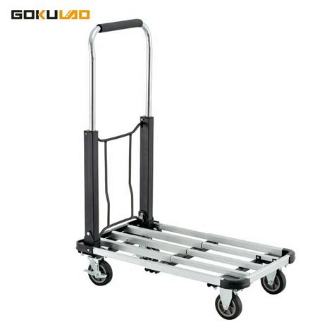 Gokulad Lightweight Foldable Platform Push Cart 150kg