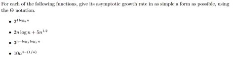 Solved For Each Of The Following Functions Give Its