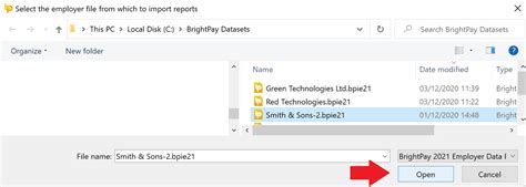 Importing Saved Reports From Another Brightpay Data File Brightpay
