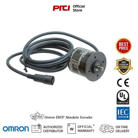 Omron E6cp Ag5c Rotary Encoder Absolute ขนาดแหล่งจ่าย 12 24vdc จำนวนพัลส์ต่อรอบ 256p R เอ็นโค้ด