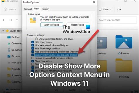 Disable Show More Options Context Menu In Windows