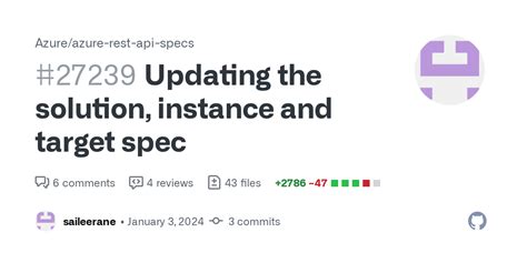 Updating The Solution Instance And Target Spec By Saileerane · Pull Request 27239 · Azure