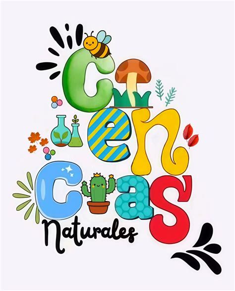 Ciencias Naturales Carátula Letras De Arte Garabateado Caratulas