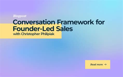 Conversation Framework For Founder Led Sales With Christopher Philipiak