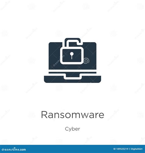 Ransomware Icon Vector From Cyber Security Concept Thin Line Illustration Of Ransomware