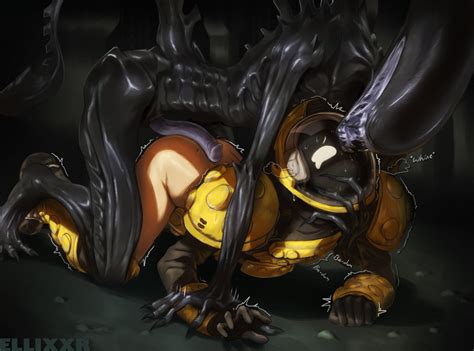 Rule 34 Alien Alien Franchise Ambiguous Gender Armor Ass Bodily Fluids Bottomless Clothed