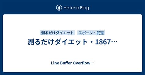 測るだけダイエット・1867… line buffer overflow…