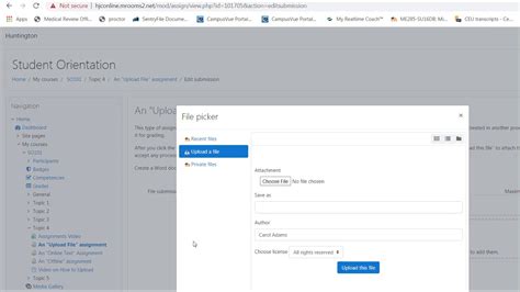 How To Upload A File To Moodle Youtube