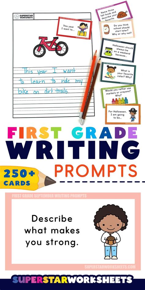 First Grade Writing Prompts Superstar Worksheets