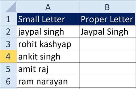 PROPER Formula In Excel In Hindi I How To Use PROPER Formula In Excel